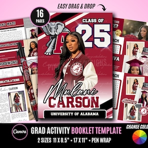 Graduation Booklet Template | Graduation Activity Book | Graduation ...