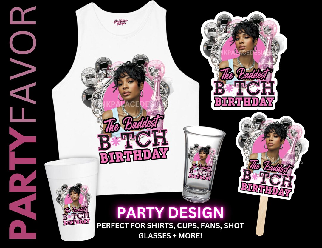 Birthday Sticker , Editable Canva Template, Sticker for Shot Glasses ...