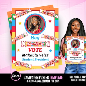 Smartie Campaign Poster, Student Elections Poster , Class Treasurer ...