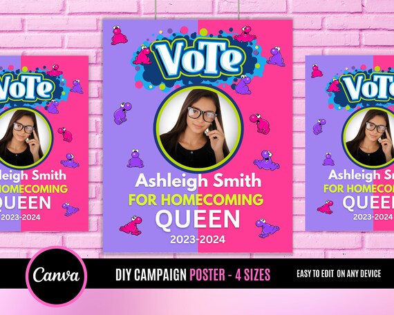 Homecoming Queen Poster Sign Class Campaign Class President - Etsy