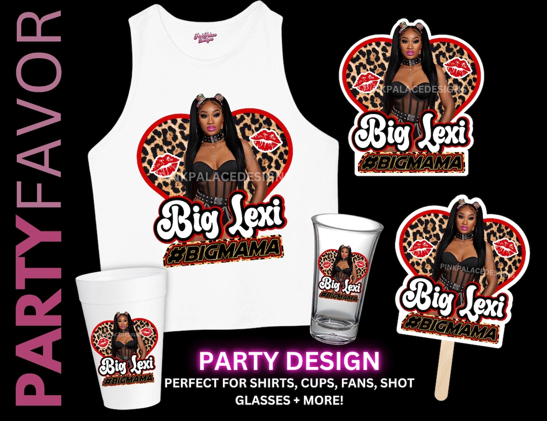 Big Mama Birthday Sticker , Editable Canva Template, Sticker for Shot ...