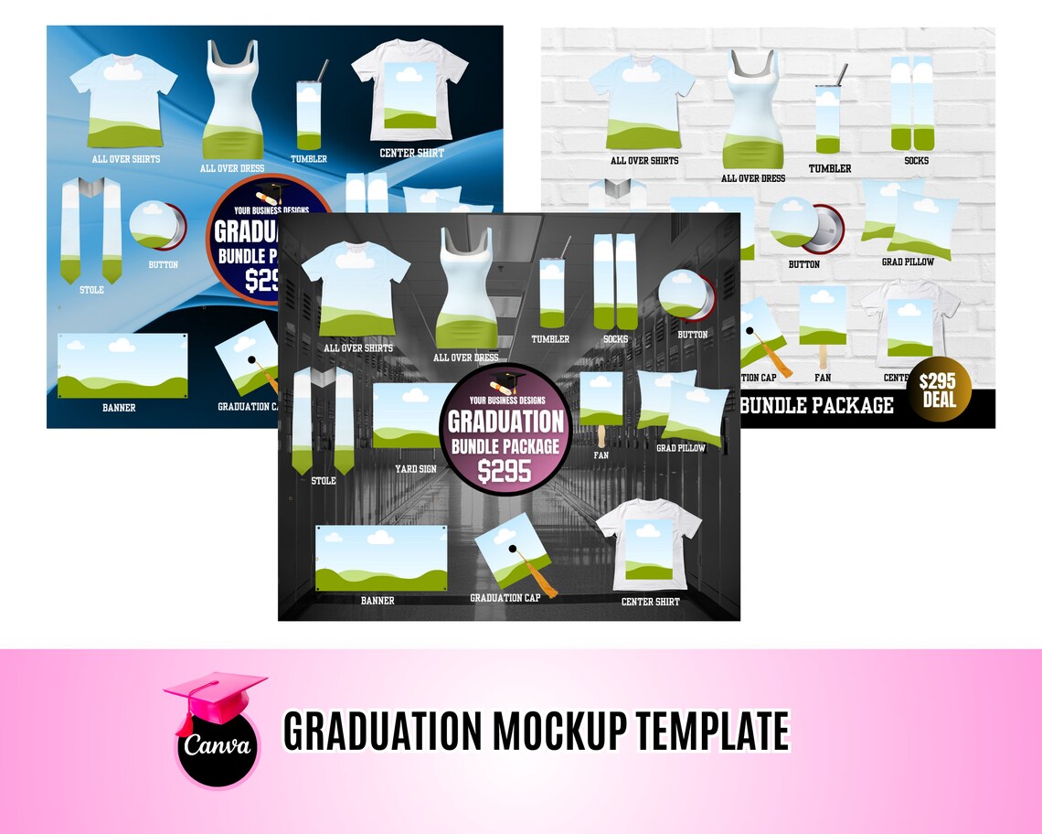 Graduation Season Mockup , Sublimation Dress Mockup, Stole Mockup Canva ...