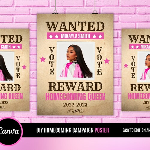 Wanted Poster Homecoming Queen Homecoming Poster Class - Etsy