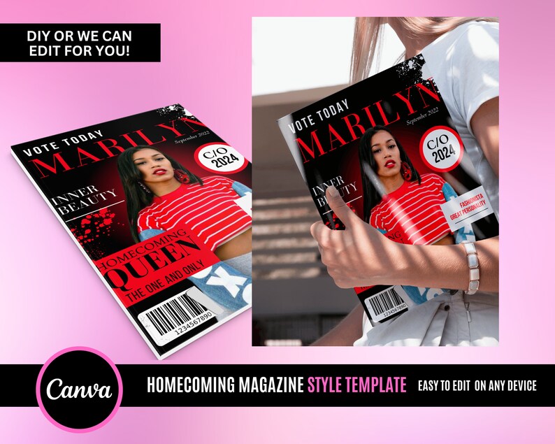 Homecoming Queen Magazine Flyer Printable Flyer Free - Etsy