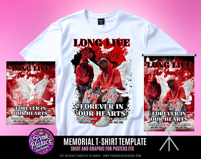 Memorial Tshirt Design, Editable in Canva, in Loving Memory Tshirt ...