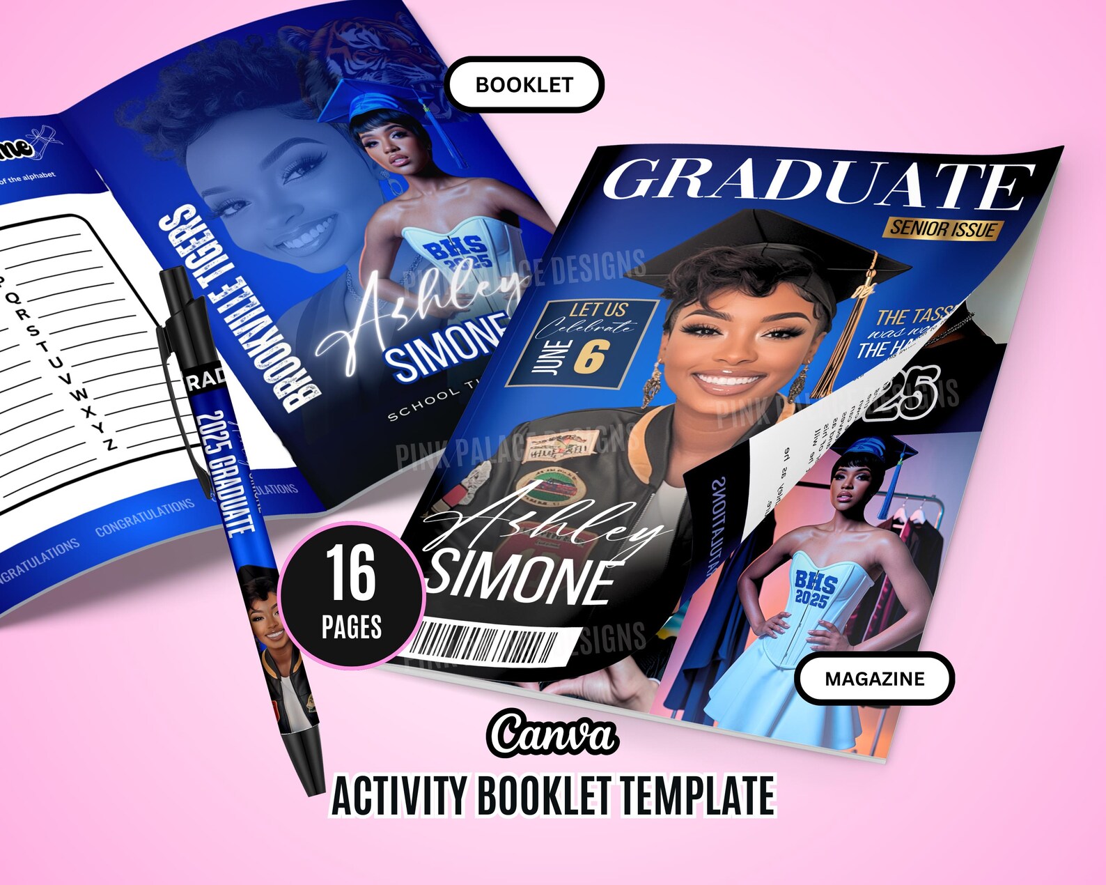 Graduation Activity Booklet Template | DIY Canva Magazine - Etsy