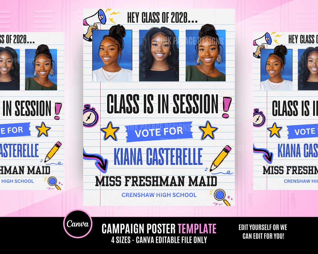 Class in Session Campaign Poster, Student Elections Poster , Class ...
