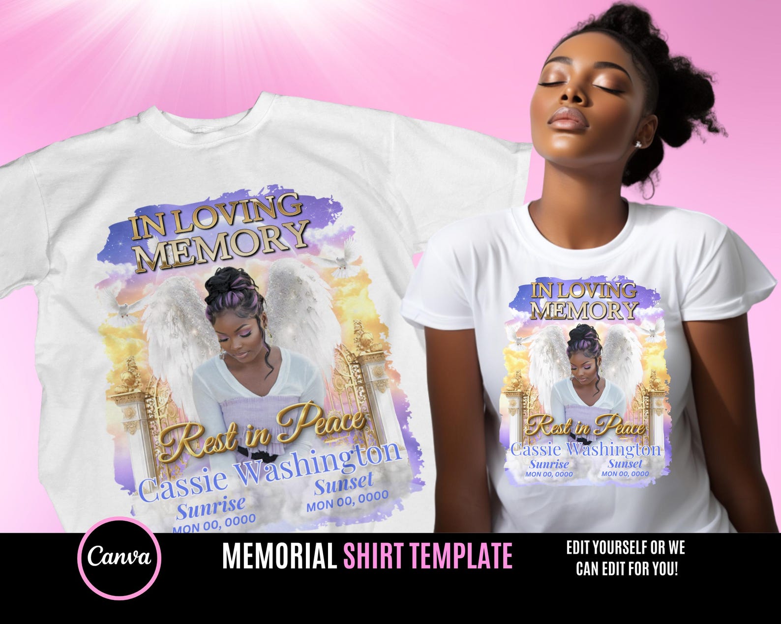 In Loving Memory T Shirt Design, Editable in Canva, Memorial T Shirt ...