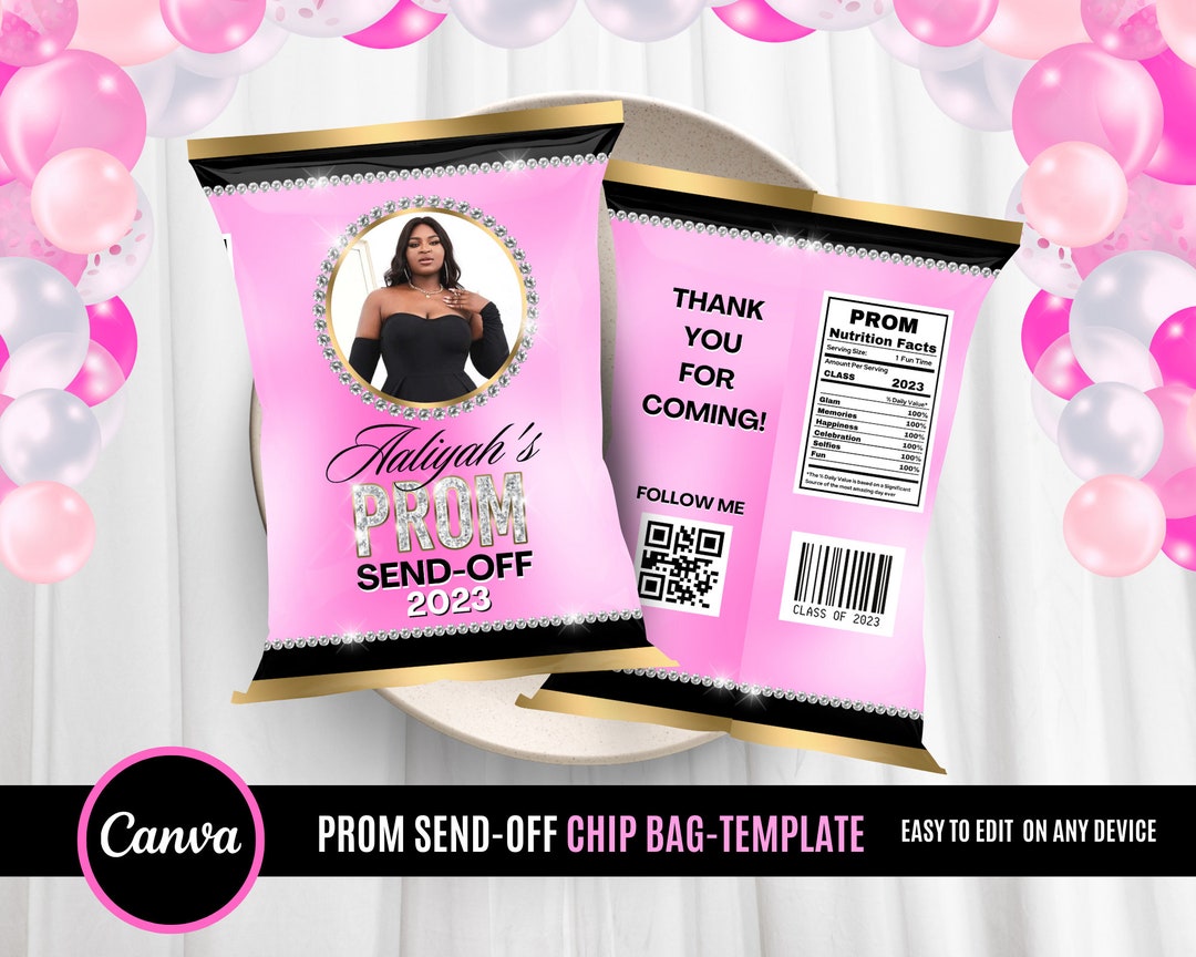 Prom Send off Chip Bag Template Chip Bag Template Prom - Etsy Prom Send off Chip Bag Template Chip Bag Template Prom - Etsy