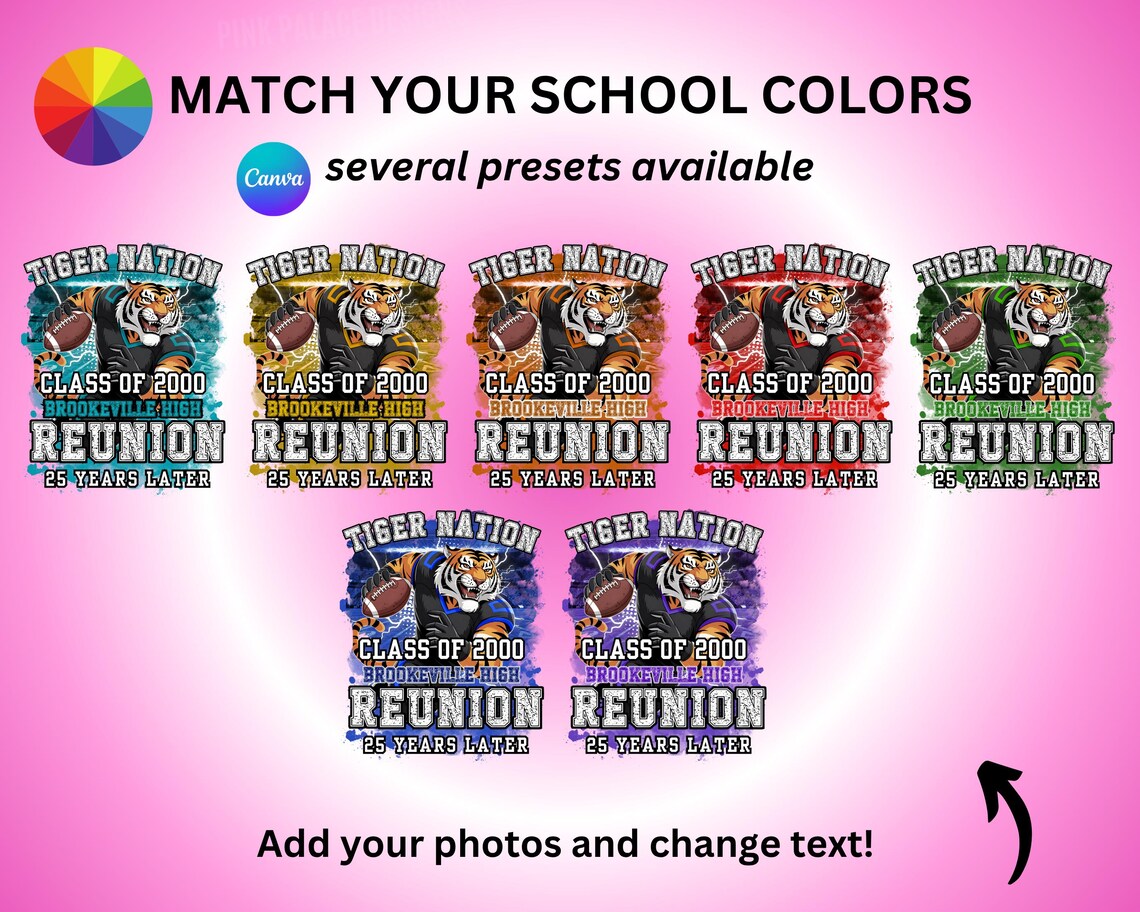 Reunion Alumni Shirt, Football T Shirt Design, Editable in Canva and ...