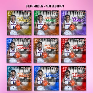 Basketball College Committed Flyer, Graduation Flyer, Sports Flyer ...