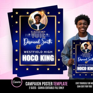 Homecoming King Poster, Prom King Poster, Edit With Canva - Etsy