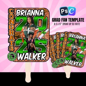 Graduation Fan Design File, Grad Fan, Graduation 2025 Fan, Editable in ...