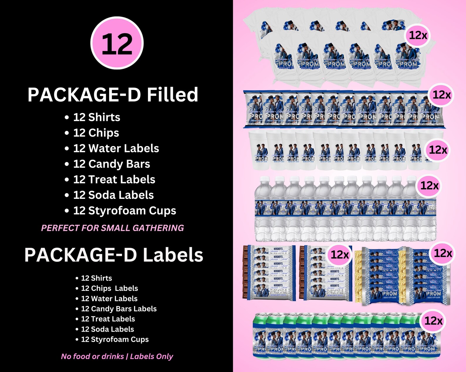 FILLED Custom PROM Party Favors for Prom, Prom Send Off, Custom Party ...