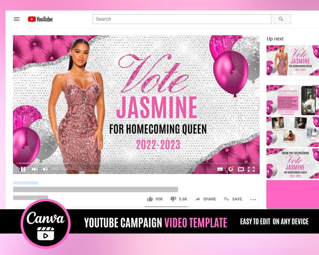 Homecoming Queen Campaign Video Social Media Flyer Class Campaign