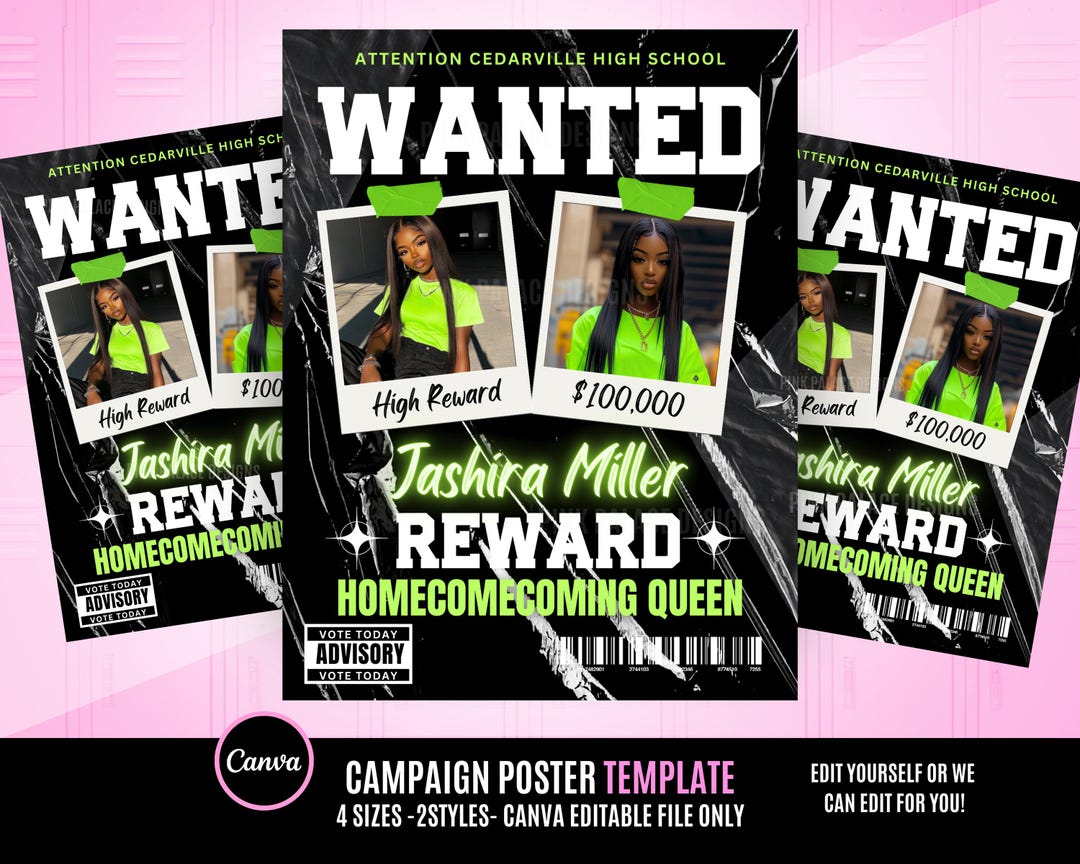 Wanted Campaign Poster, Student Elections Poster , Class Treasurer ...