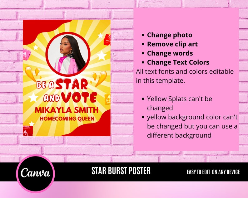 Homecoming Queen Poster Sign, Class Campaign, Class President, High ...