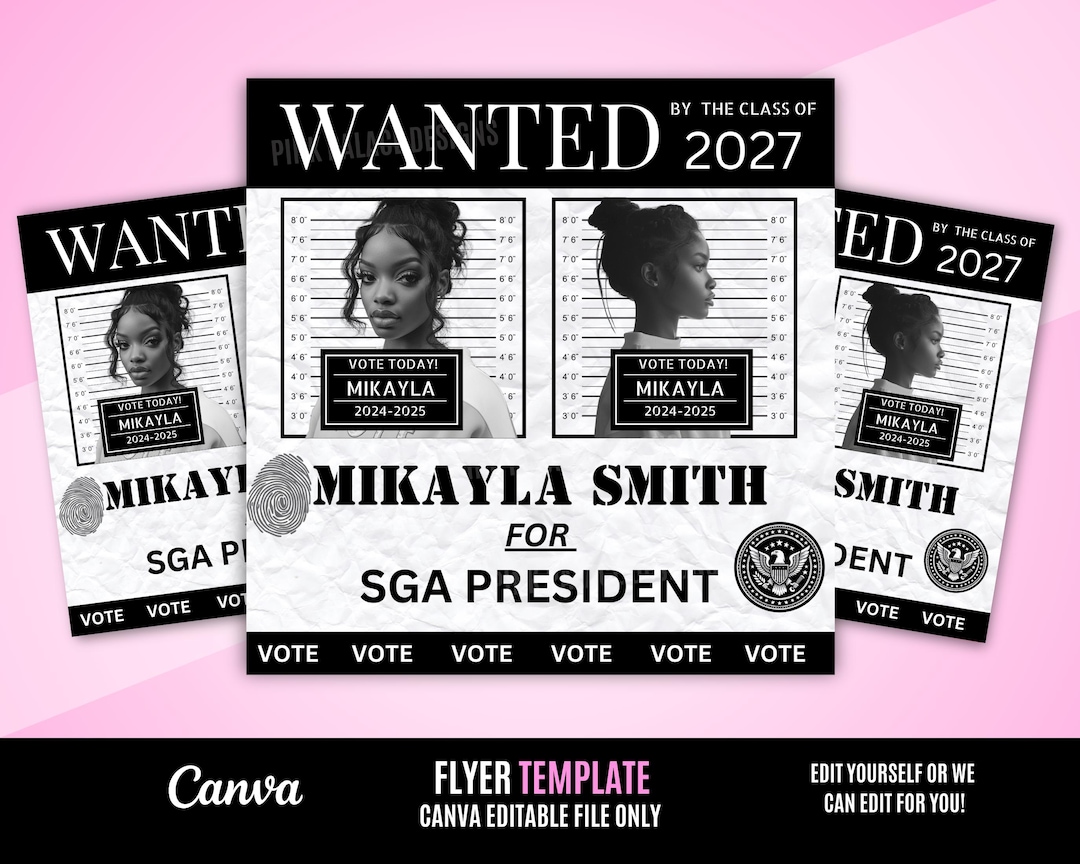 Wanted Poster, Student Council Poster, Homecoming Poster, Class ...