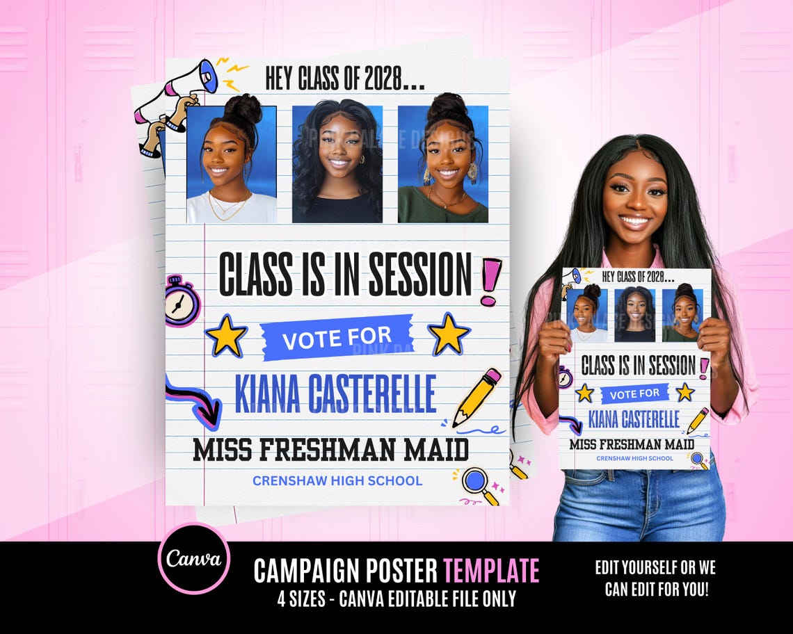 Class in Session Campaign Poster, Student Elections Poster , Class ...