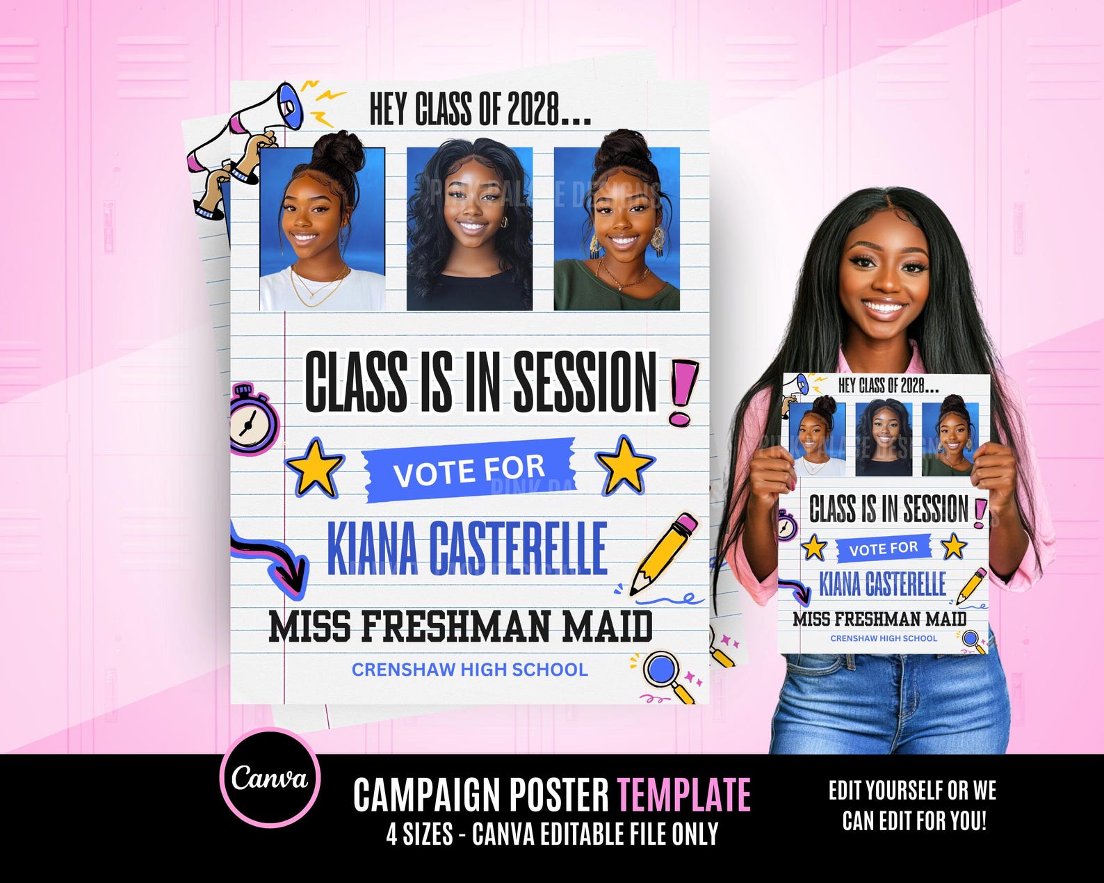 Class in Session Campaign Poster, Student Elections Poster , Class ...