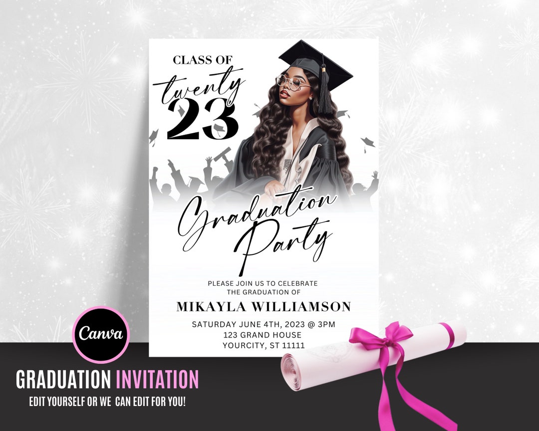 Graduation Invitation Illustration, Graduation Invitation is Edit for ...