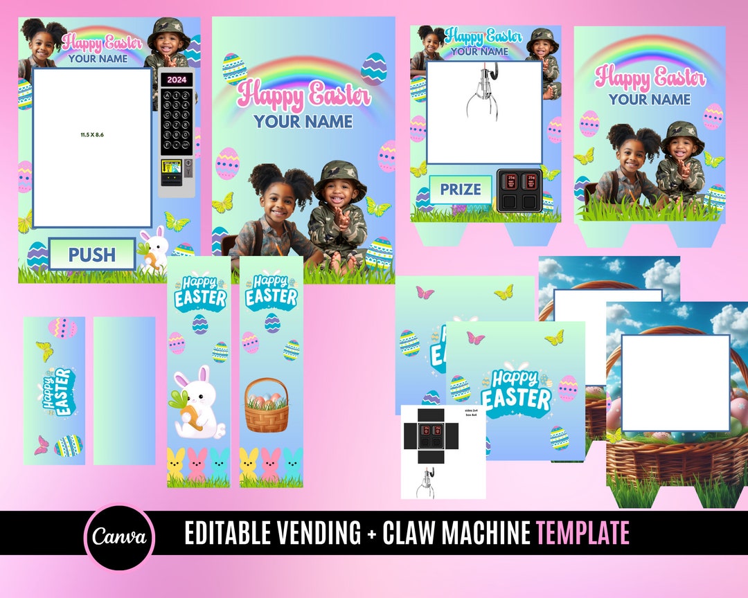 Easter Vending and Clawmachine Template, CHANGE COLORS, Please Message ...
