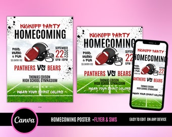 Homecoming Poster Football - Etsy