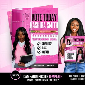 School ID Campaign Poster, Student Elections Poster , Class Treasurer ...