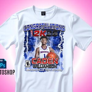 Graduation Shirt Template, 2K25 Blue or Any Color, Editable in Canva ...