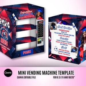 Vending Machine Template, Graduation Gifts, 2024 Graduation, Birthday Vending Machine Please ...