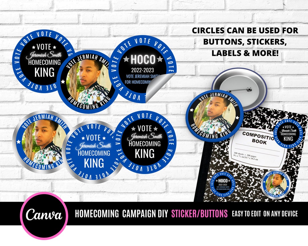 Vote Homecoming King, Class Campaign Sticker,class Campaign, Homecoming ...