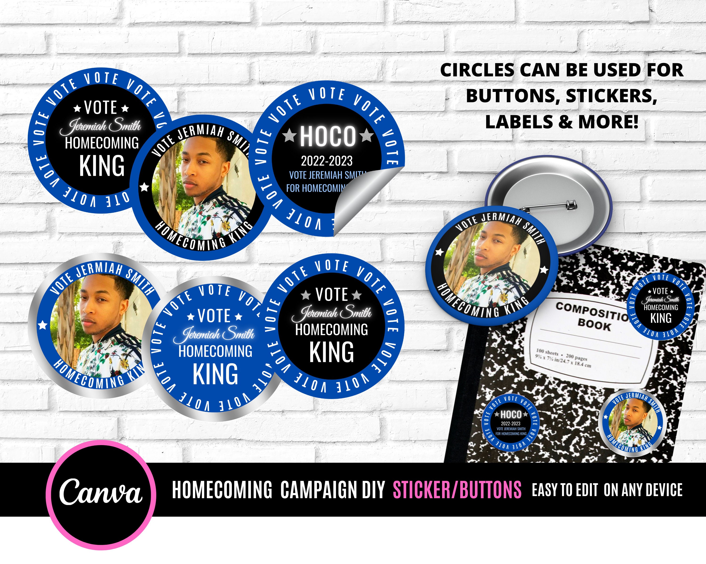 Vote Homecoming King, Class Campaign Sticker,class Campaign, Homecoming ...