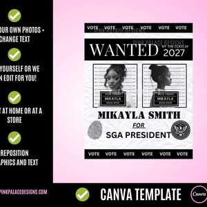 Wanted Campaign Poster, Student Elections Poster , Class Treasurer ...