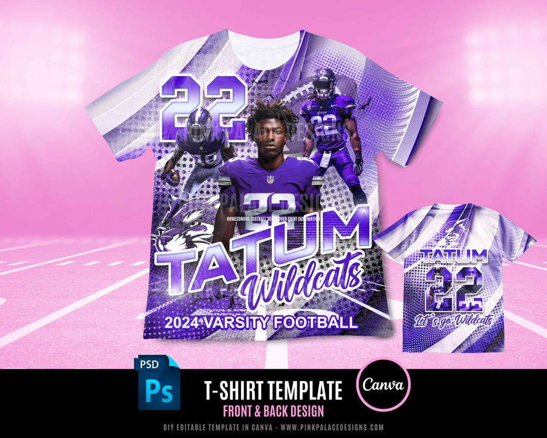 3d All Over Football Game Day Design Template, Football T Shirt Design ...