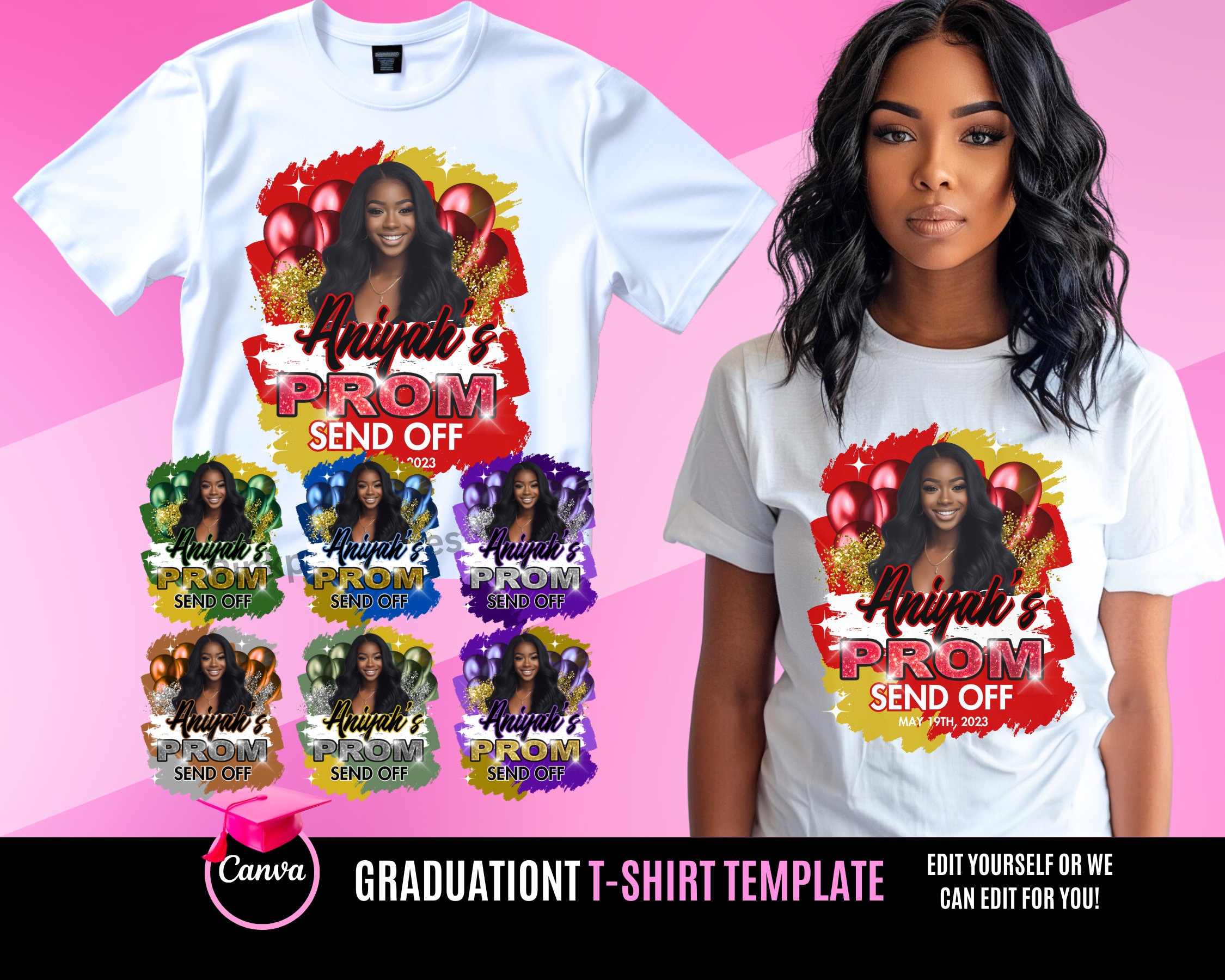 Prom Send off T Shirt Design, Editable in Canva, 2025 Prom T Shirt ...