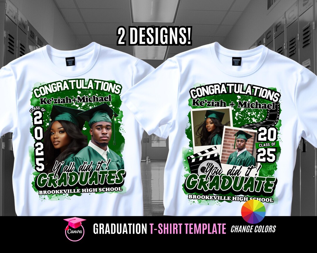 Graduation Center T Shirt Design File, Grad Newspaper Theme, Editable ...