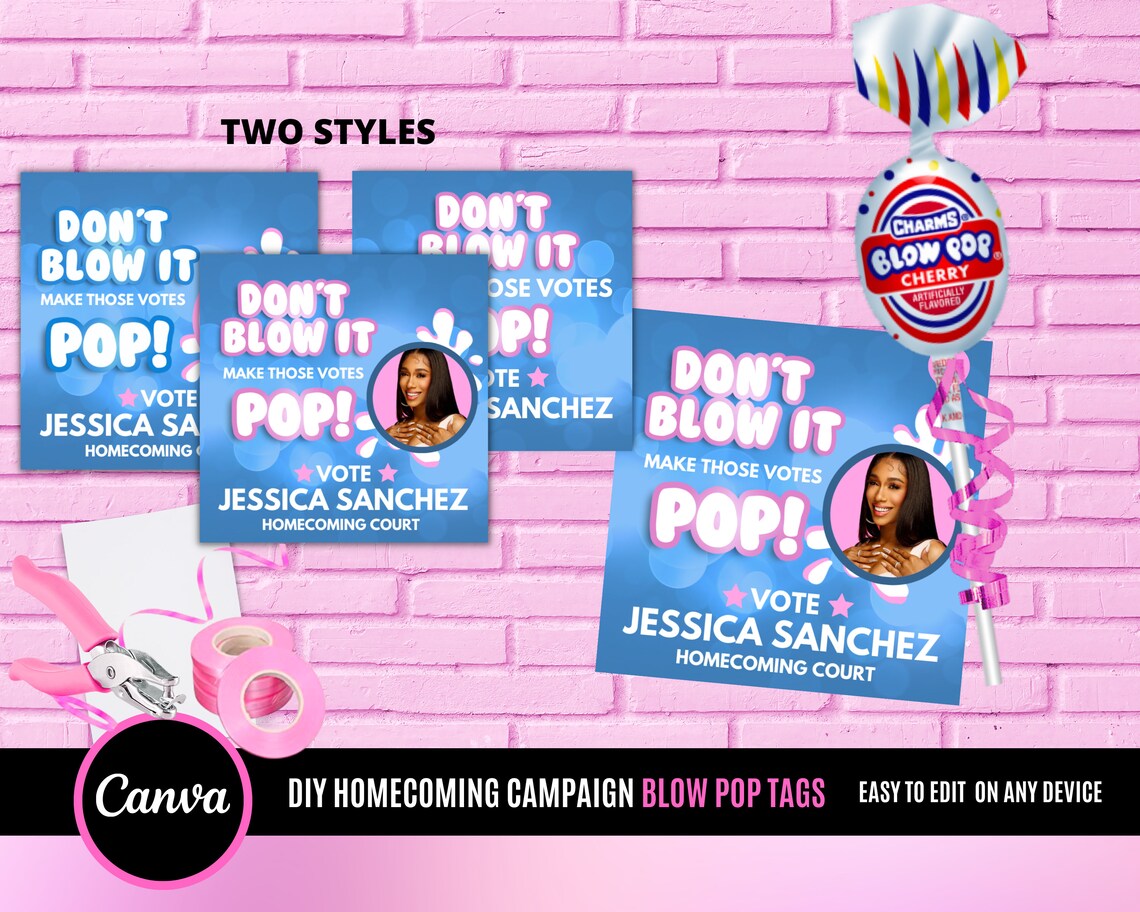 Don't Blow It Make Those Votes Pop Printable Blow X Pop - Etsy