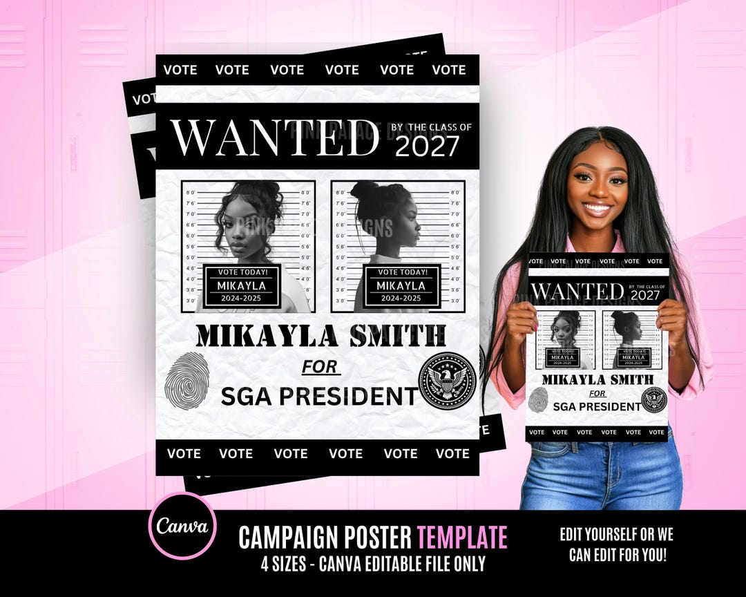 Wanted Campaign Poster, Student Elections Poster , Class Treasurer ...