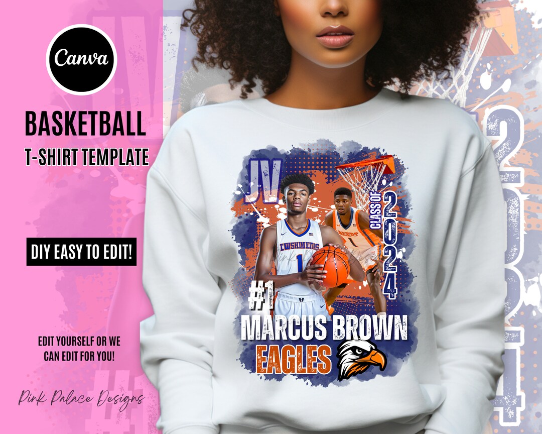 Basketball T-shirt Design Template: Game Day, Editable in Canva ...