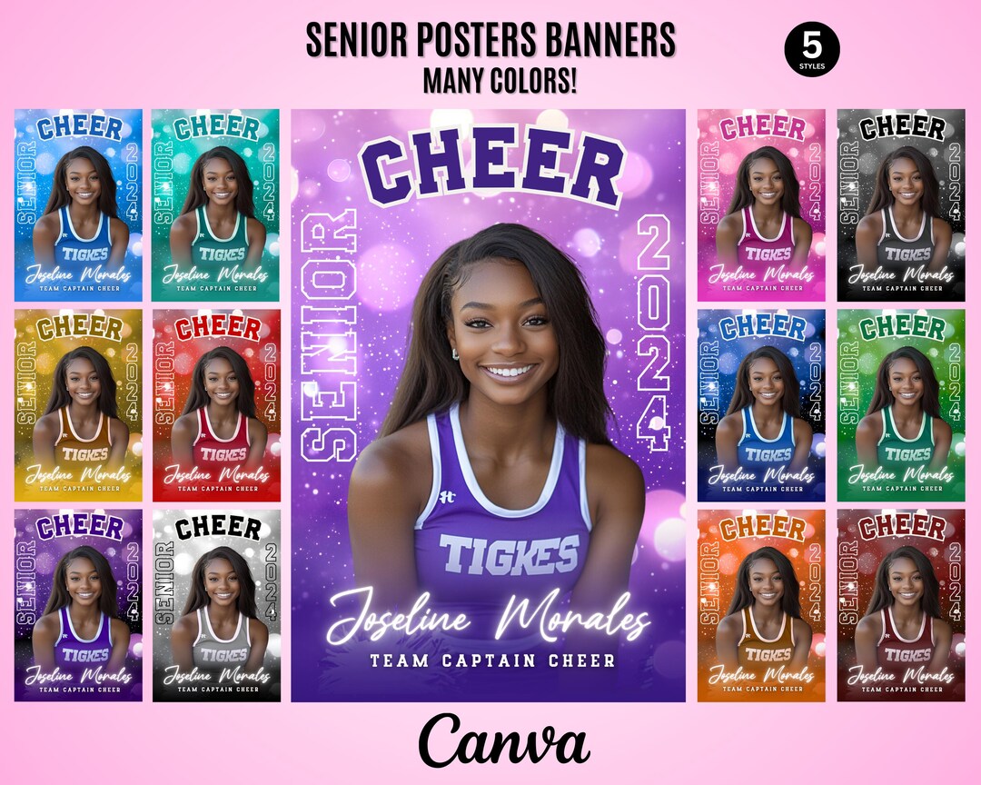 Cheer Banner | Senior Night Banner | Cheerleading Poster | Senior ...