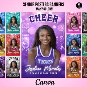 Cheer Banner | Senior Night Banner | Cheerleading Poster | Senior ...