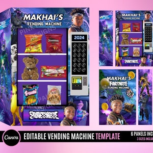 Game Vending Machine Template, Pink Vending Machine, Birthday Gift ...