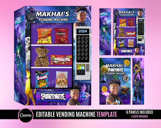 Custom Vending Machine Template, Birthday Gift, Easter Basket, Canva ...
