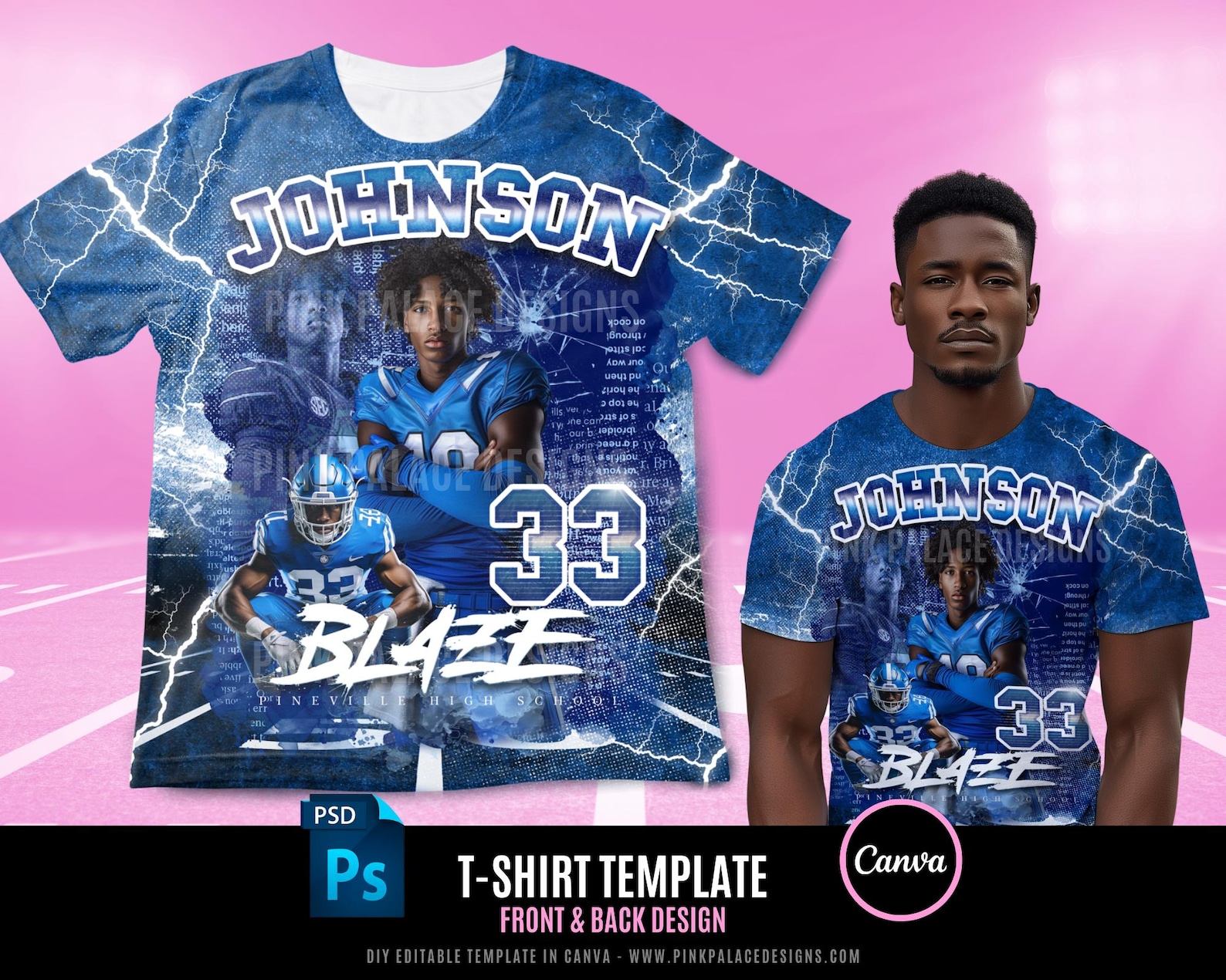 3d All Over Football Game Day Design Template, Football T Shirt Design ...