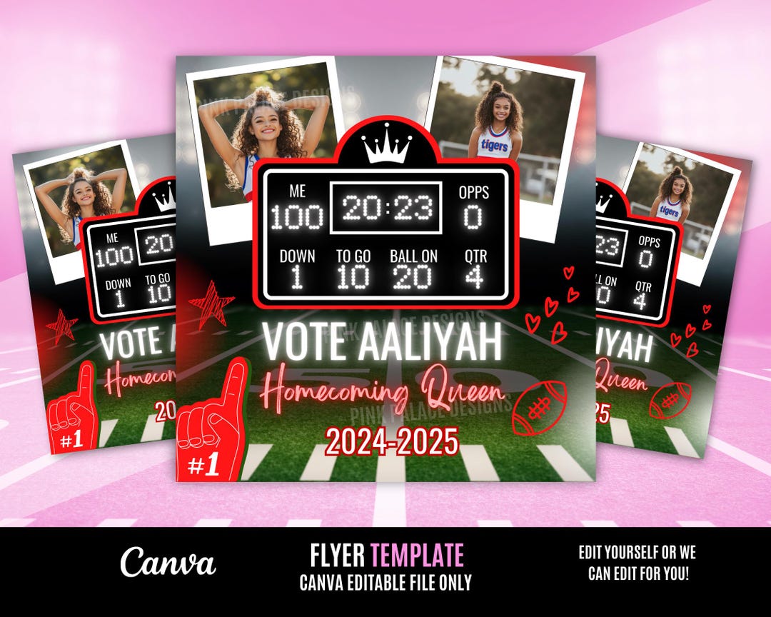 Vote Homecoming Queen , Social Media Flyer, Class Campaign Flyer, High ...