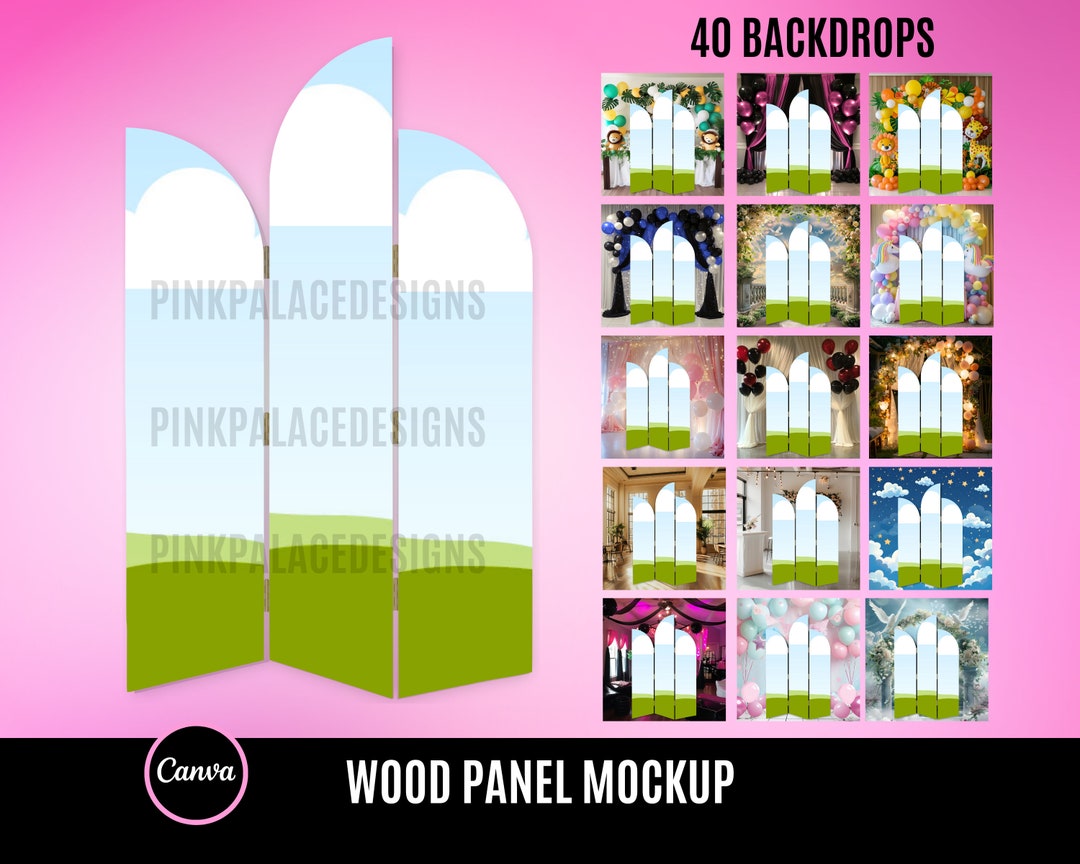 Wood Panel Mockup Only With Backdrops - Etsy