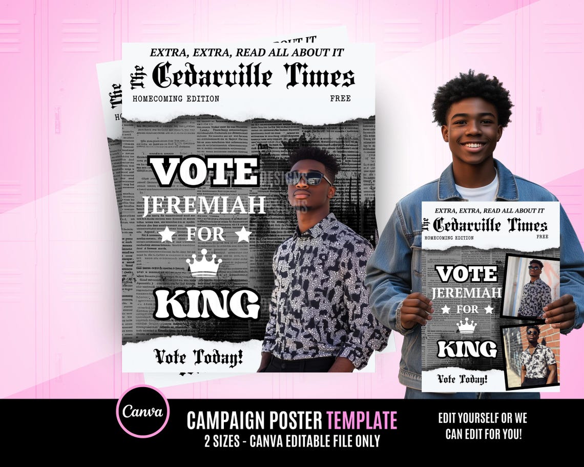 Extra Extra Poster Homecoming King, Homecoming Poster, Class Treasurer ...
