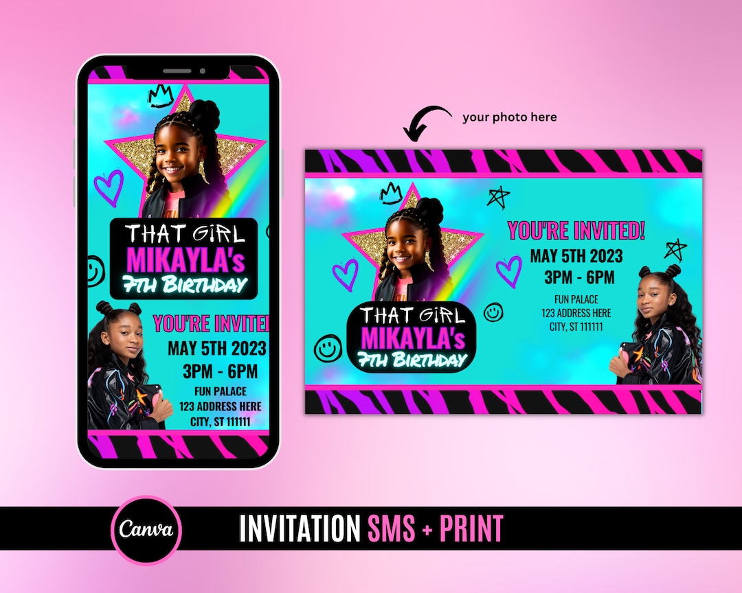 Girl Birthday Invitation - Etsy