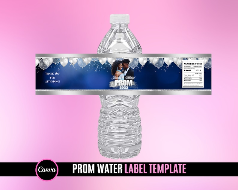 Prom Send off Water Bottle Labels Water Labels Prom Night - Etsy