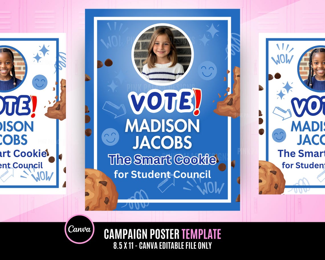 Sweet Cookie Vote Poster Homecoming Queen Poster Sign, Class President ...